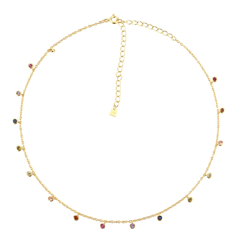 Rainbow choker necklace store